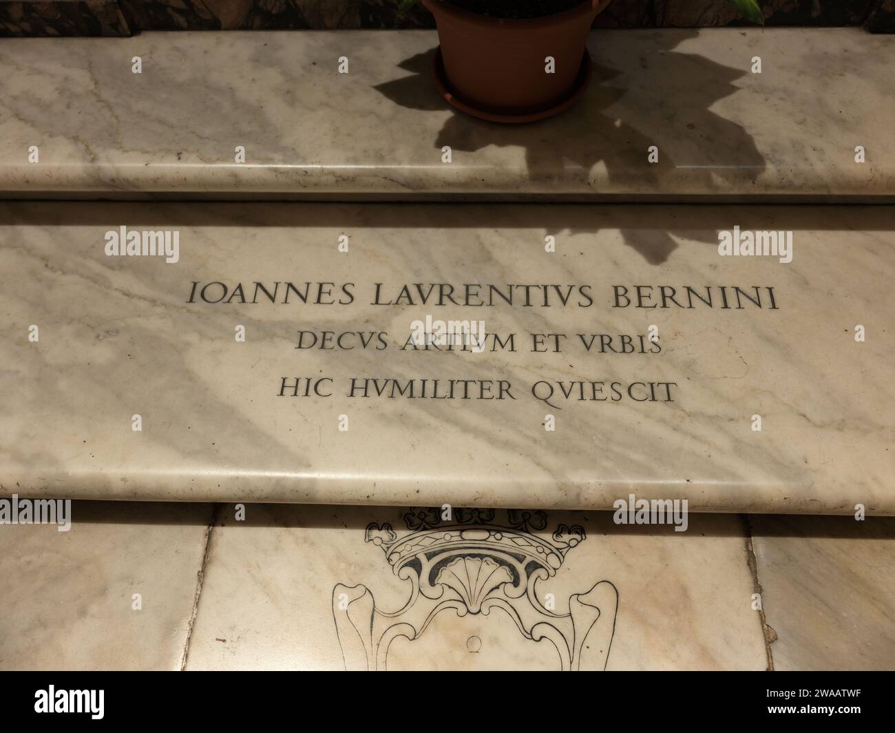 Burial place of Bernini in the papal basilica of Santa Maria Maggiore ...