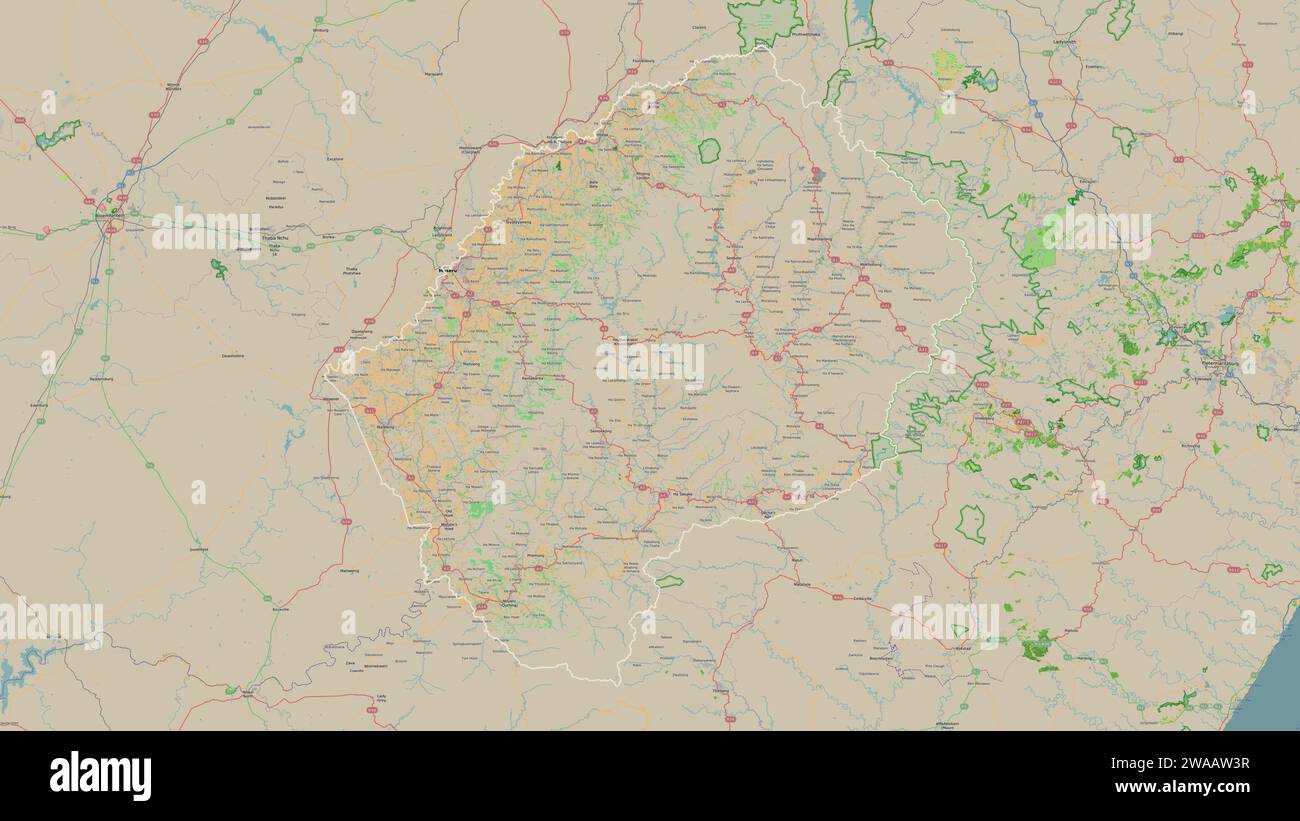 Zoom on lesotho map hi-res stock photography and images - Alamy