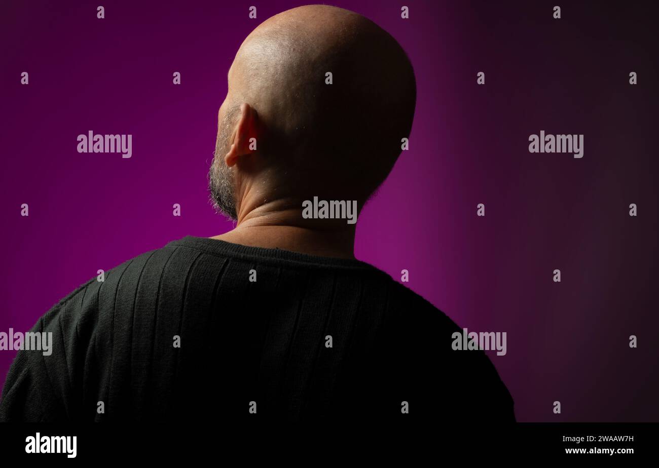 Bald man back hi-res stock photography and images - Alamy
