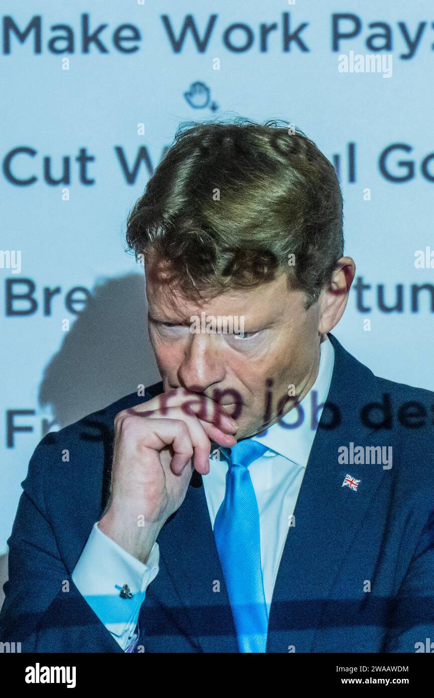London, UK. 3rd Jan, 2024. Richard Tice speaks - 2024 will be the year ...