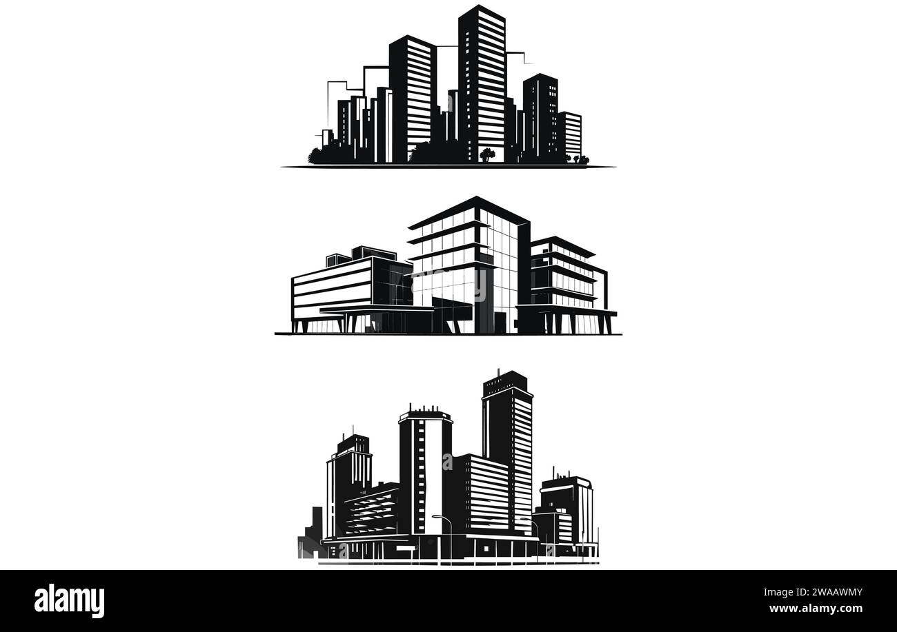 Single buildings Stock Vector Images - Alamy