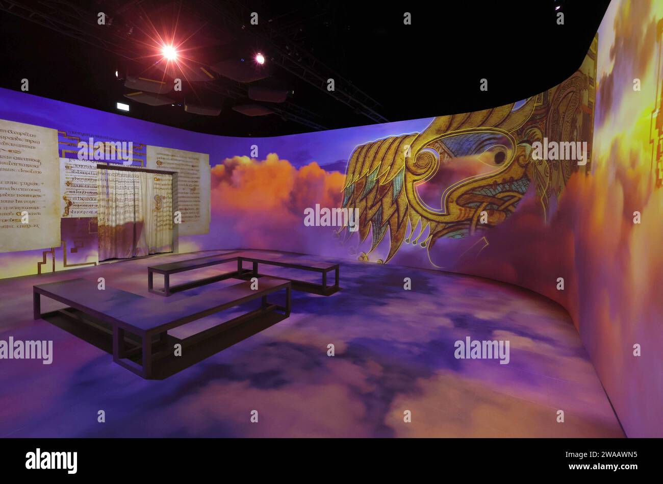 EDITORIAL USE ONLY The Book of Kells Experience, a new immersive ...