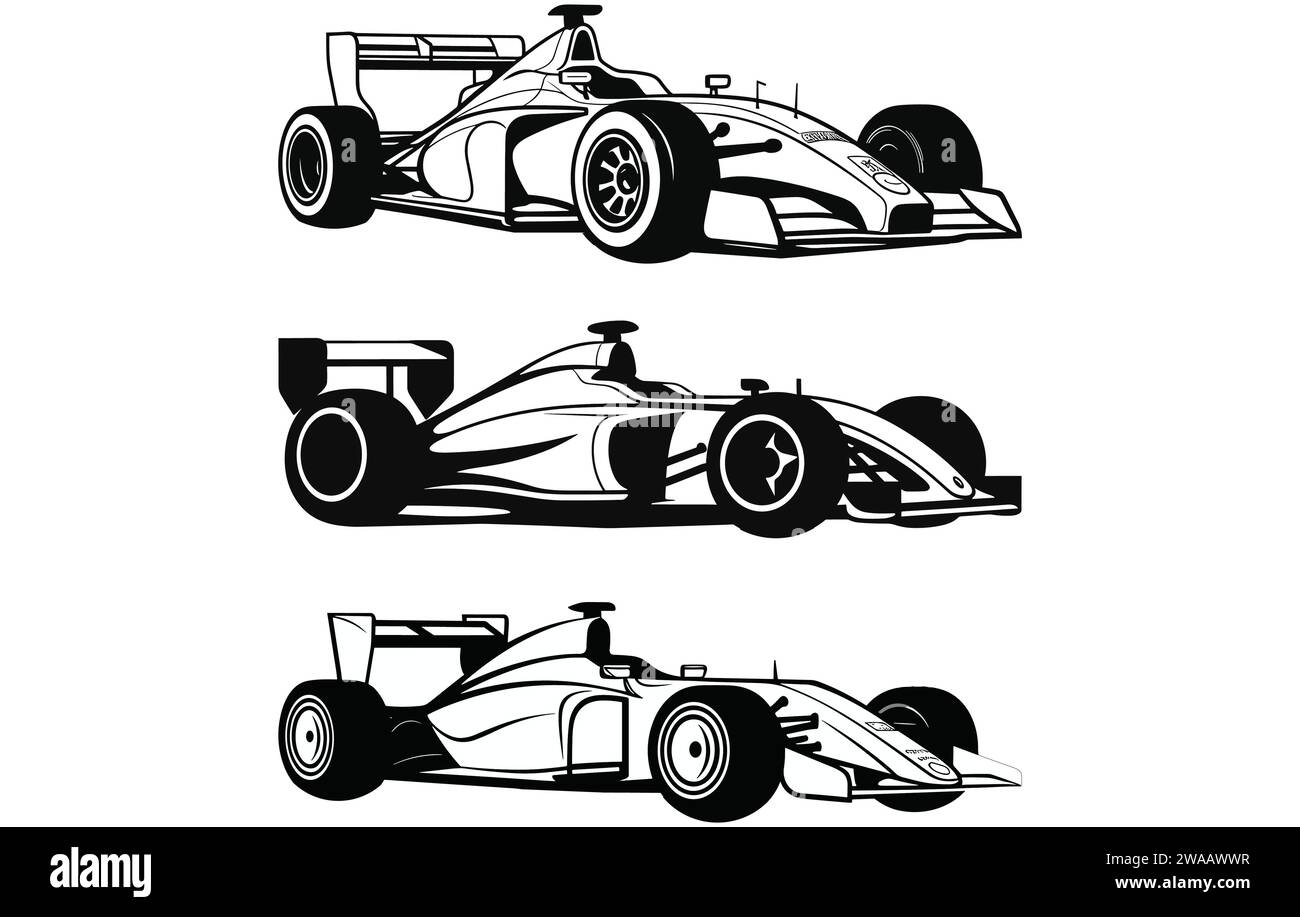 Open wheel formula racing car vector hi-res stock photography and ...