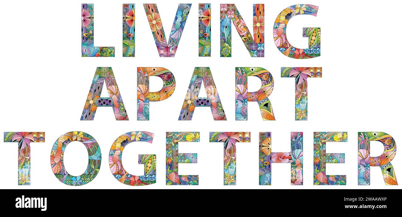 Living apart together Stock Vector Images - Alamy