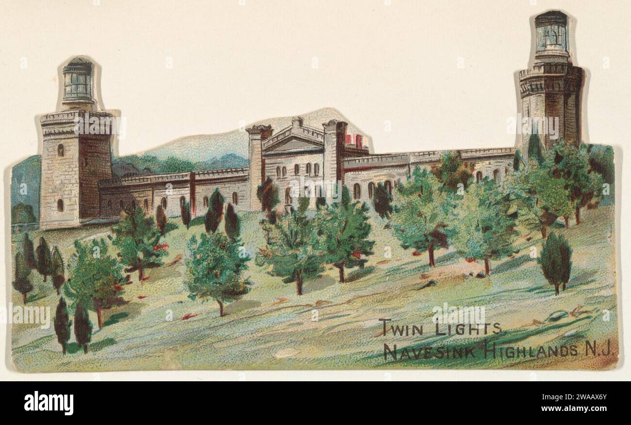 Twin Lights, Navesink Highlands, New Jersey, from the Lighthouses ...