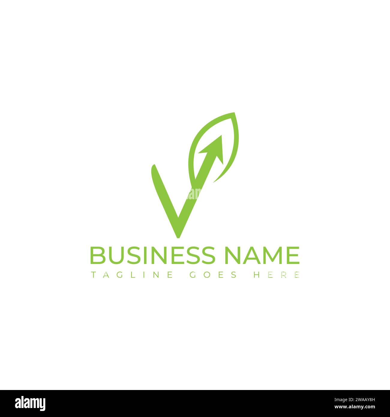 Initial letter V leaf logo. Eco-friendly logo concept. Modern vector ...