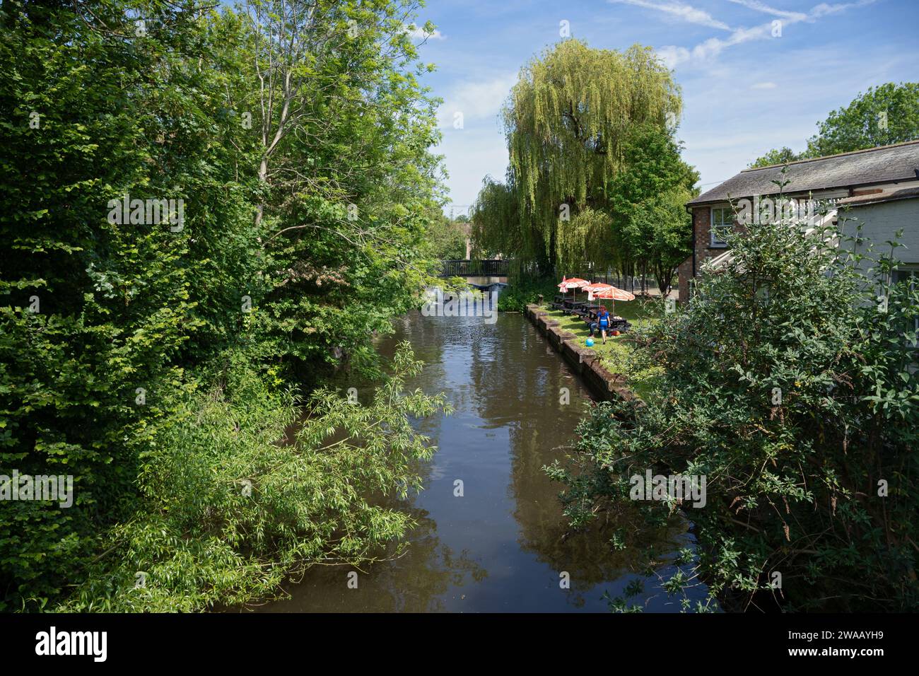 UK, England, Hertfordshire, Rickmansworth, Batchworth Lock Canal Centre ...