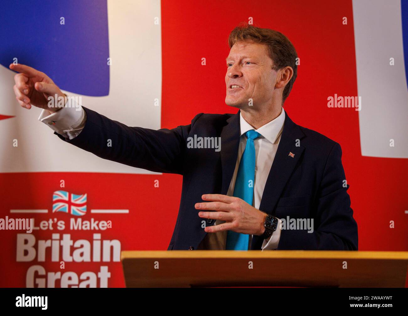 London, UK. 3rd Jan, 2024. Leader of the Reform Party, Richard Tice ...