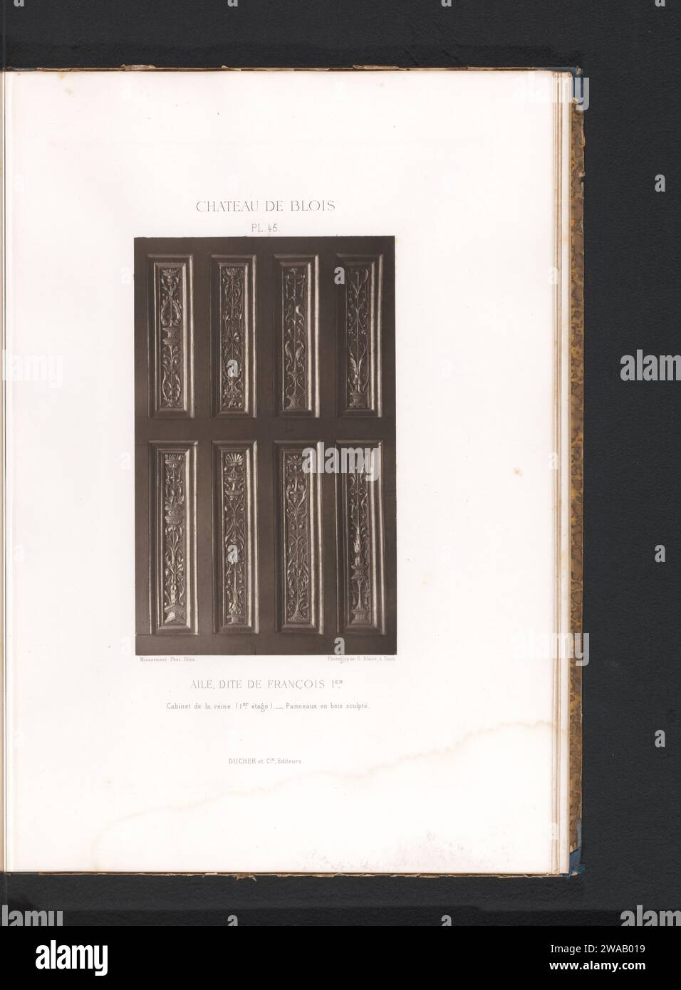 Wooden panels in the French I wing of the castle of Blois, Séraphin ...
