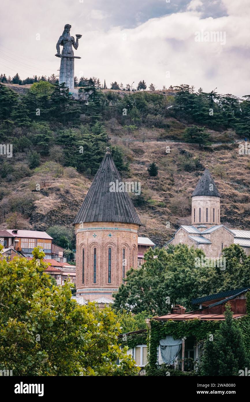 View on the Mother of Georgis statue (Kartlis Deda), the upper Betlemi ...