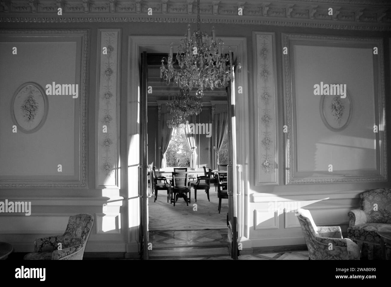 One of the beautifull decorated and painted rooms of the Grand Hotel ...