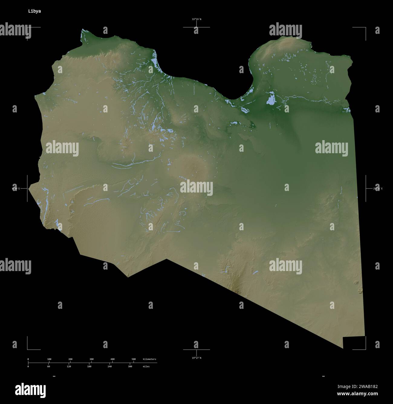 Shape of a Pale colored elevation map with lakes and rivers of the ...