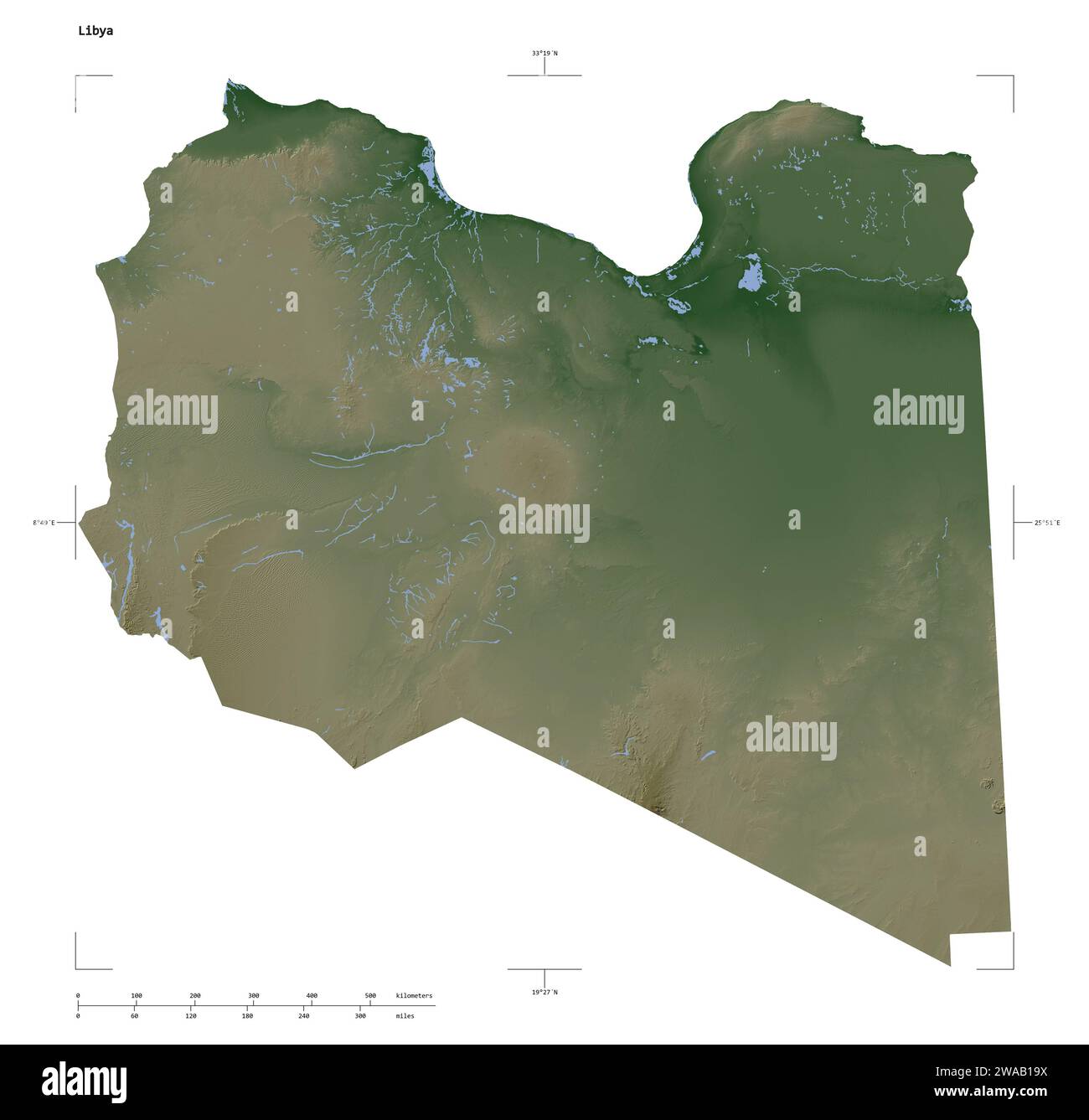 Shape of a Pale colored elevation map with lakes and rivers of the ...
