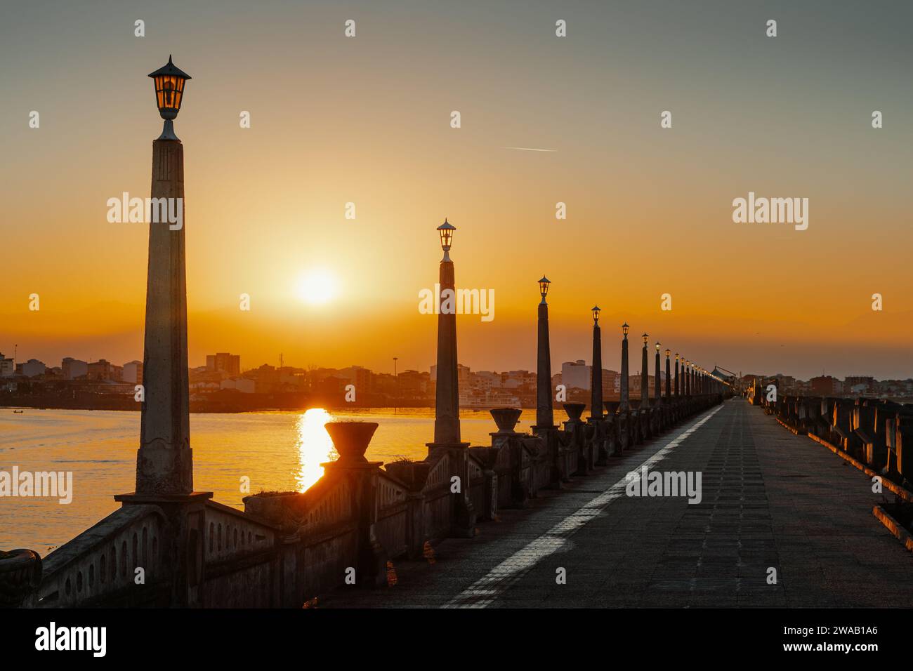 harbor view in sunset Stock Photo - Alamy