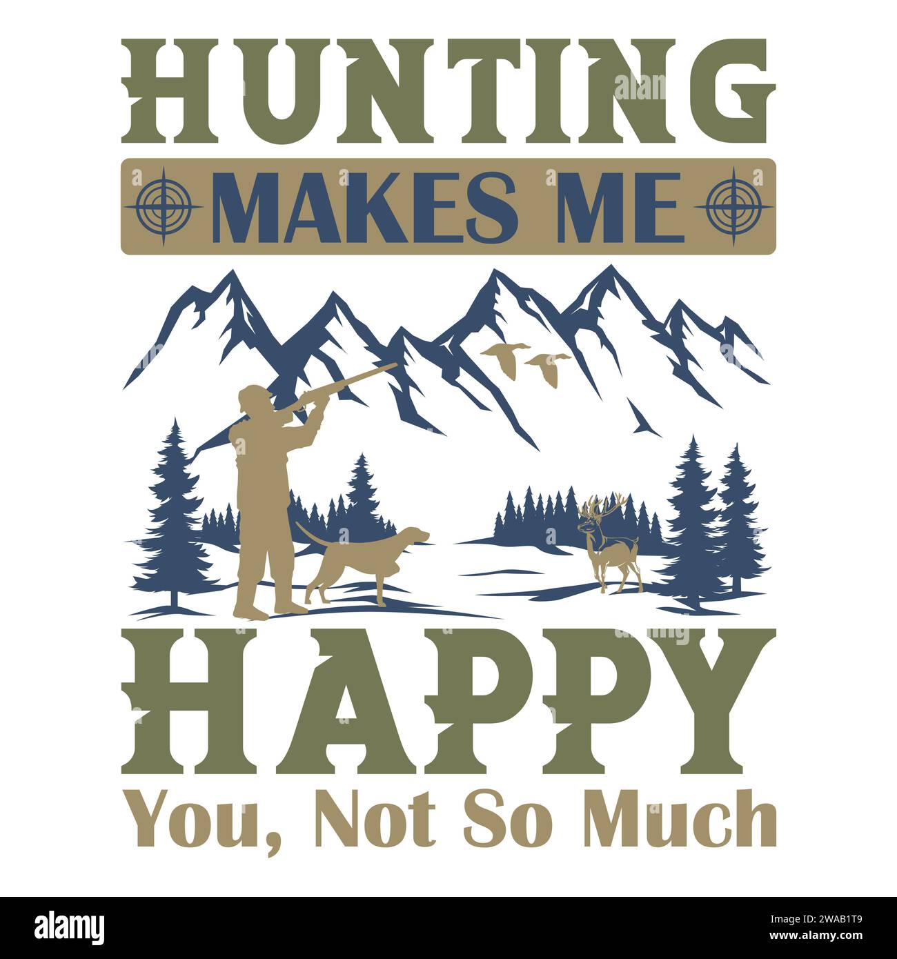 Hunting T-Shirt Design Stock Vector Image & Art - Alamy
