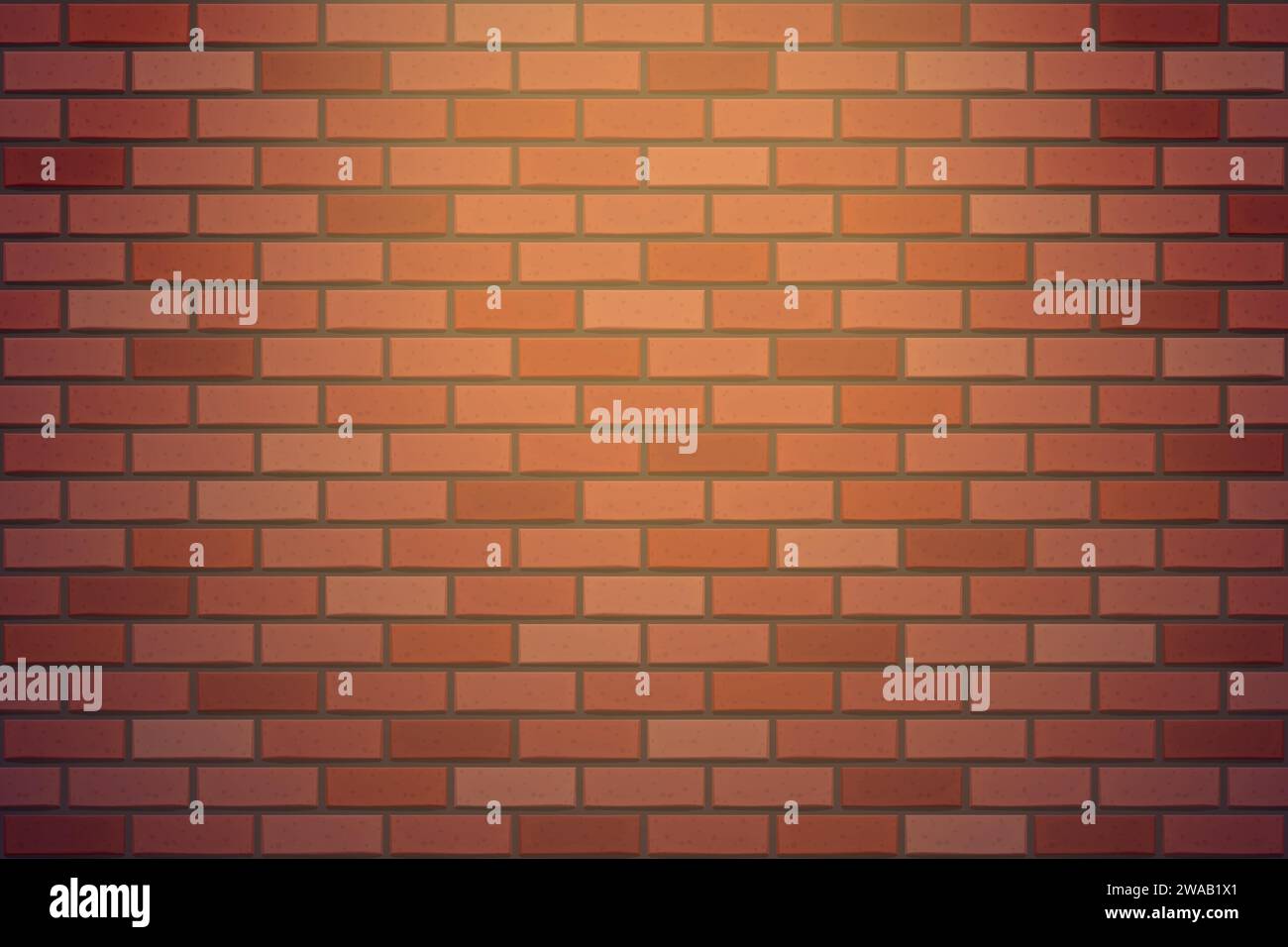 red color brick wall front view background Stock Vector Image & Art - Alamy