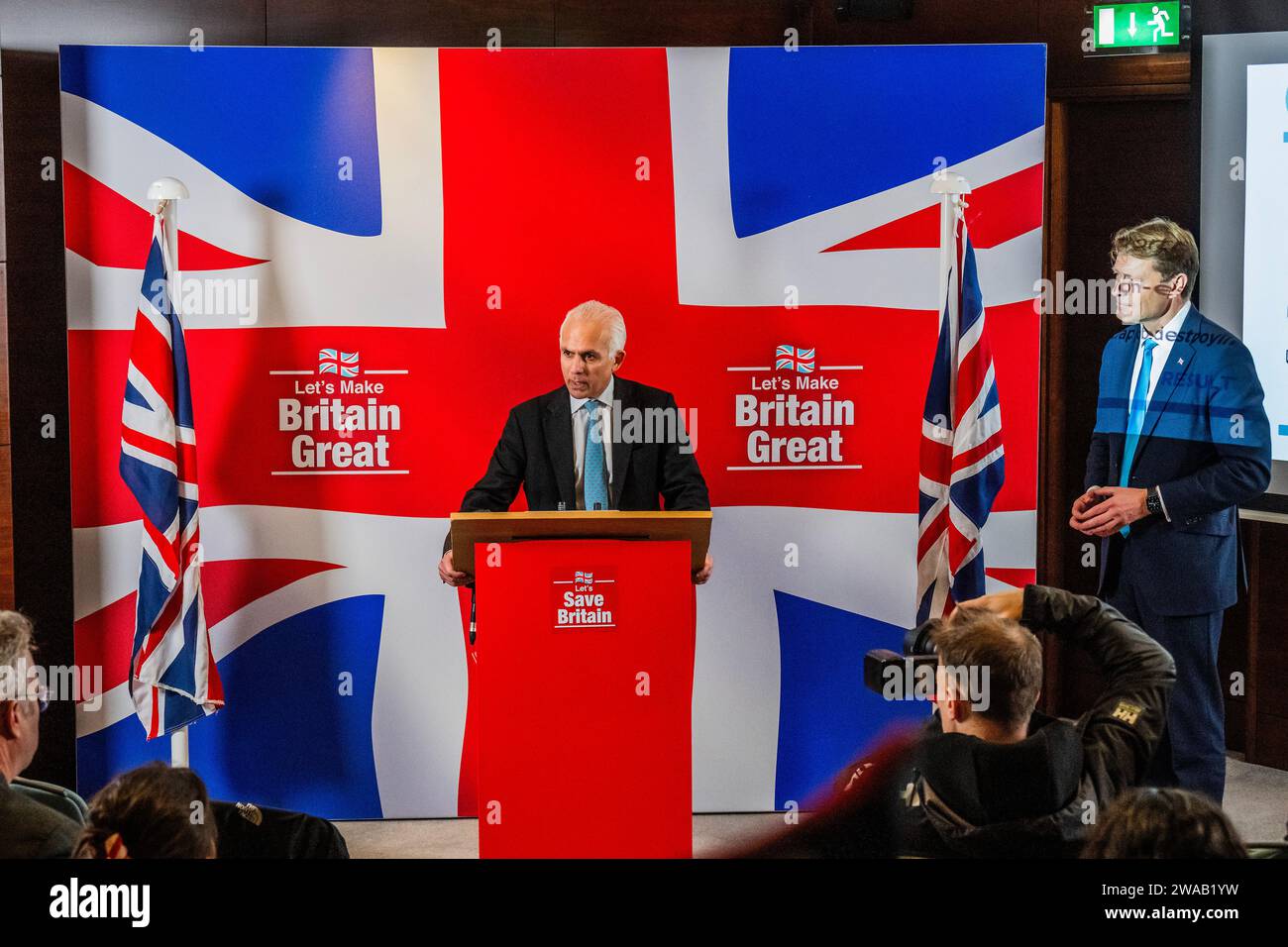 London, UK. 3rd Jan, 2024. Ben Habib, deputy leader and candidate for ...