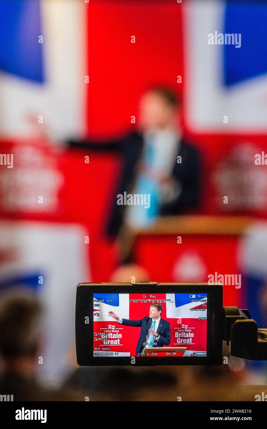 London, UK. 3rd Jan, 2024. Richard Tice speaks - 2024 will be the year ...