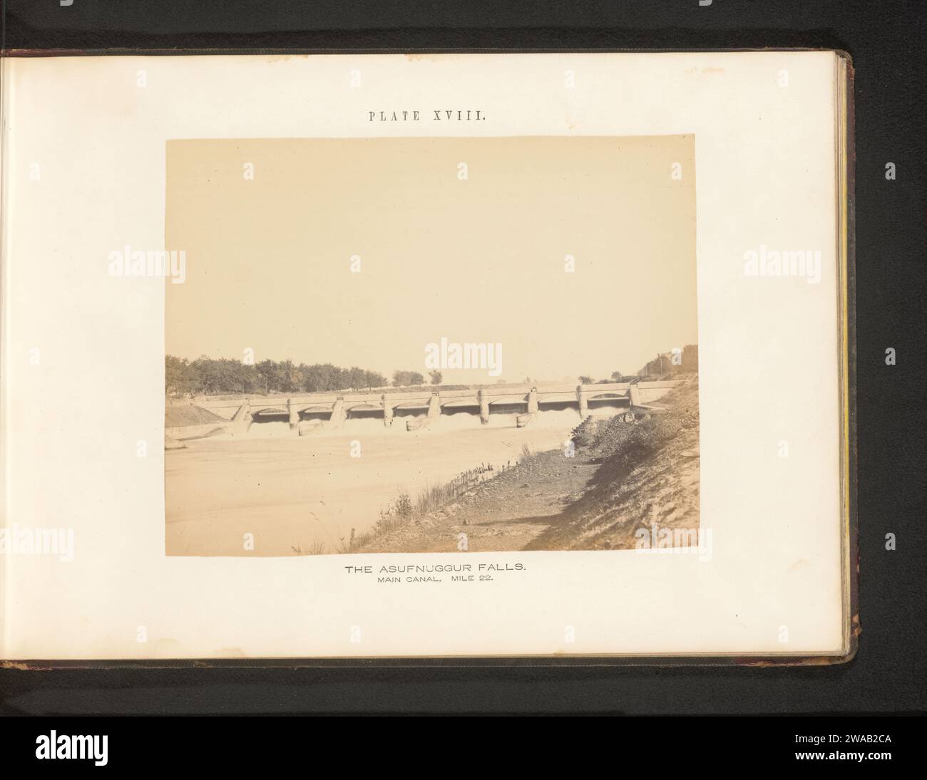 View of a dam in the Ganges, Thomas George Glover, c. 1862 - in or ...