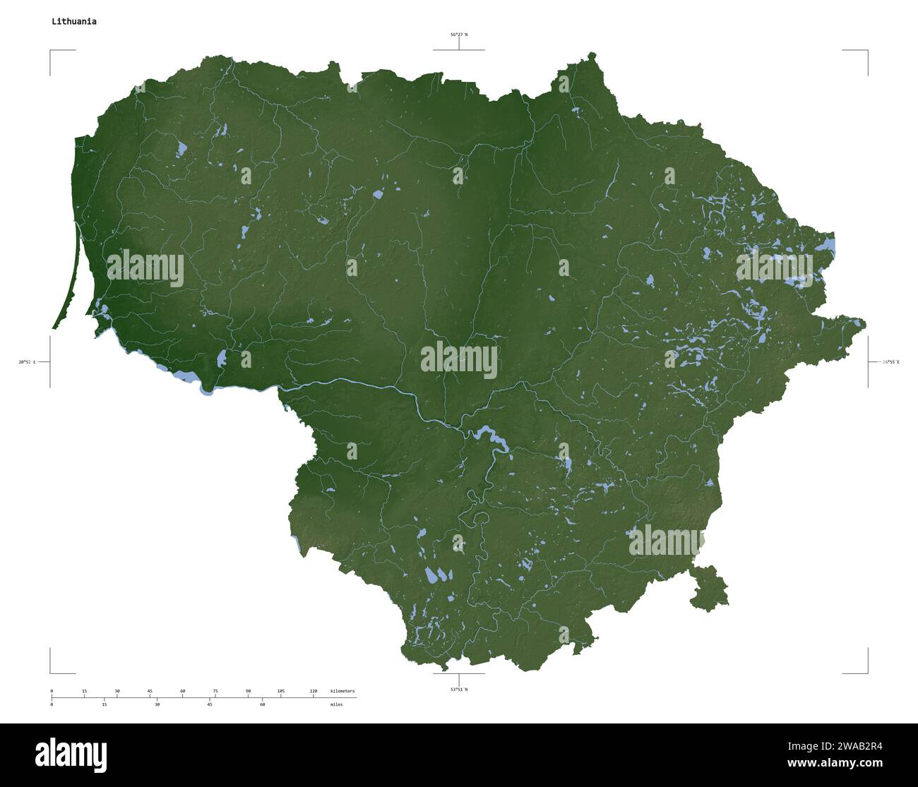 Shape of a Pale colored elevation map with lakes and rivers of the ...