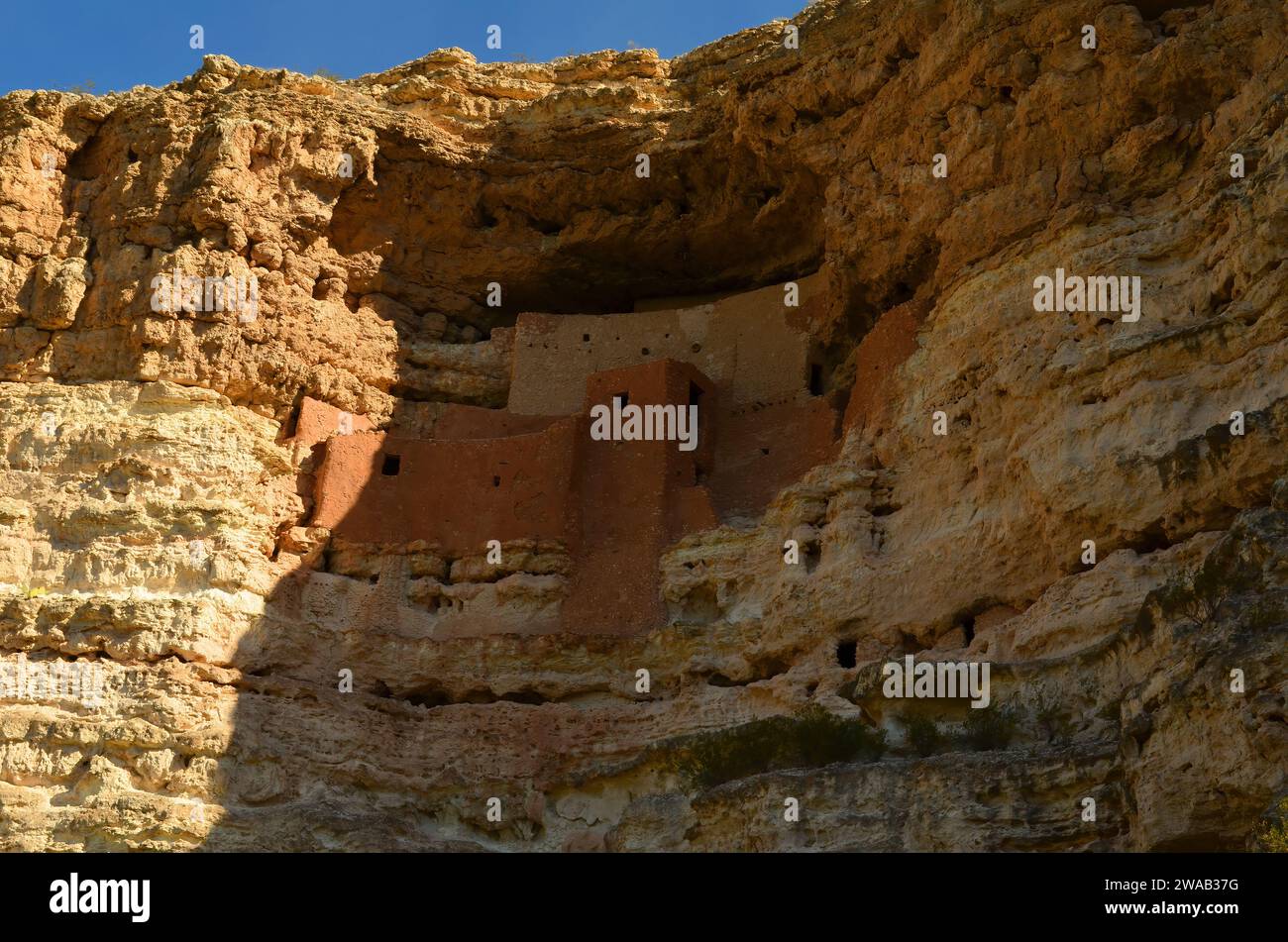 Montezuma's Castle National Monument cliff dwelling ruins, located near ...