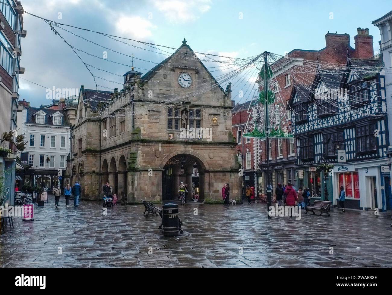 the Market Square and the Medieval old Market Hall in The Historic ...