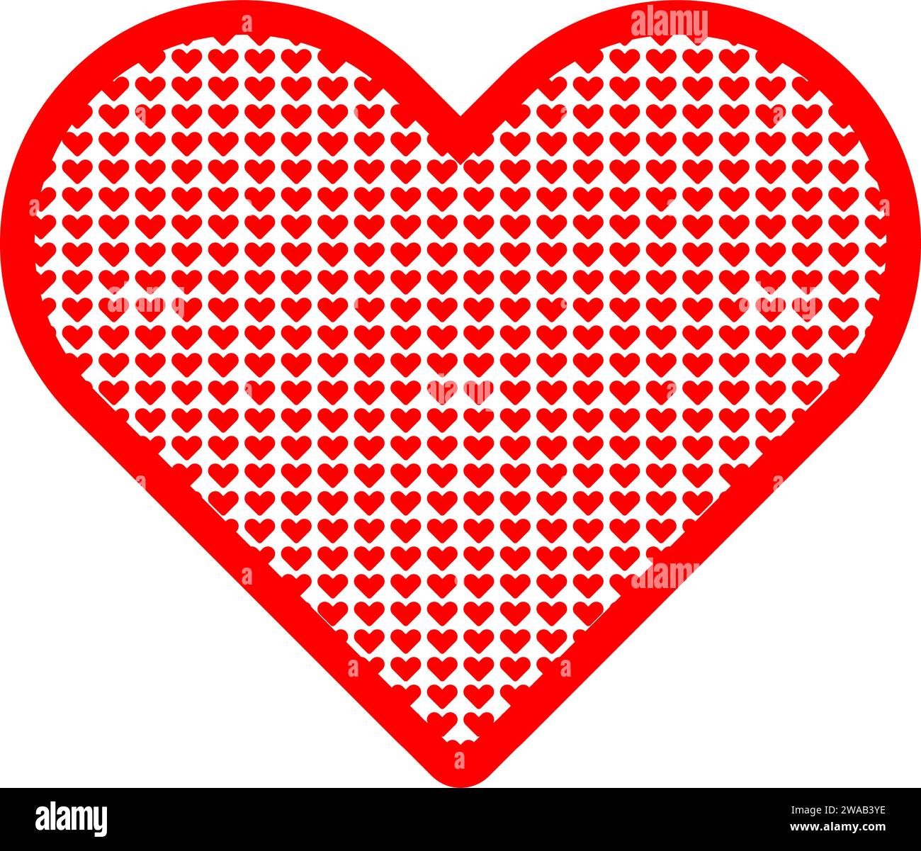 Hatch decorated heart shape icon symbol. Vector illustration Stock ...