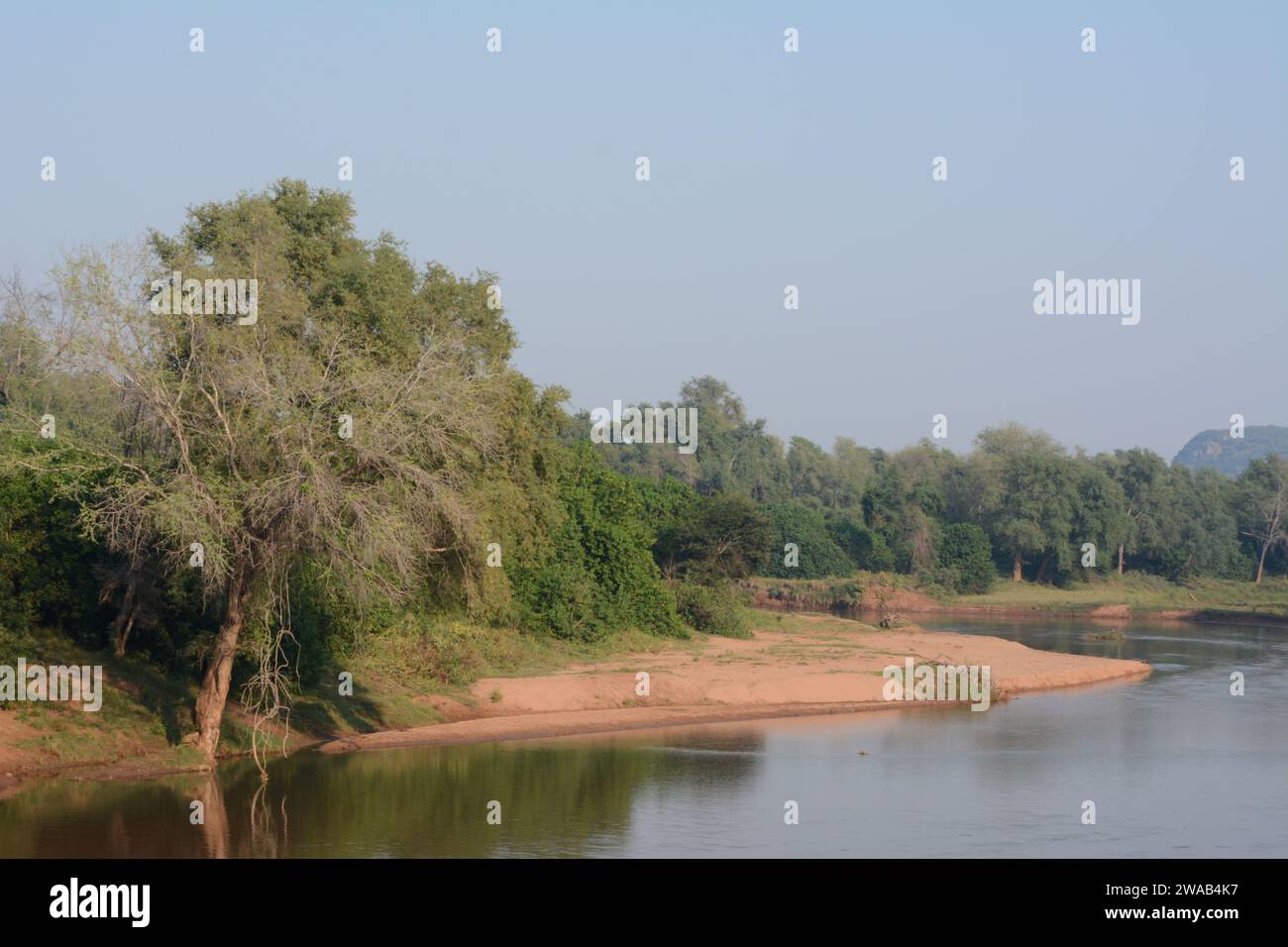 The mighty,Limpopo river in Kruger National Park,South africa the ...