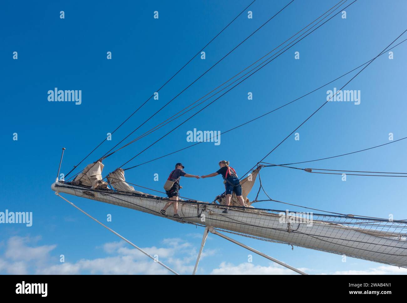 Gran Canaria, Canary Islands, Spain, 3rd January 2024. Crew working on ...