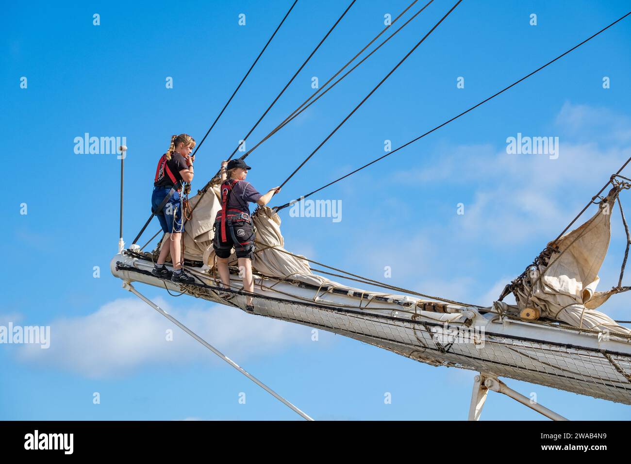 Gran Canaria, Canary Islands, Spain, 3rd January 2024. Crew working on ...
