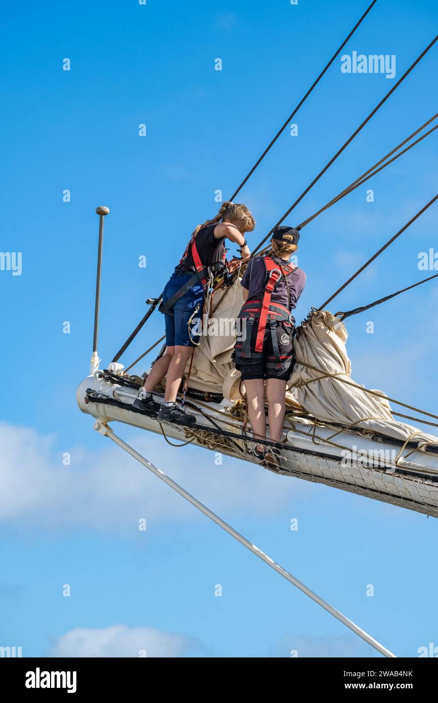 Gran Canaria, Canary Islands, Spain, 3rd January 2024. Crew working on ...