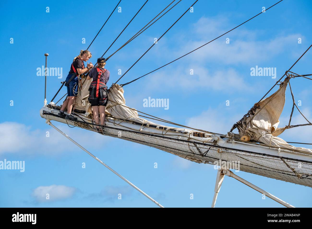 Gran Canaria, Canary Islands, Spain, 3rd January 2024. Crew working on ...