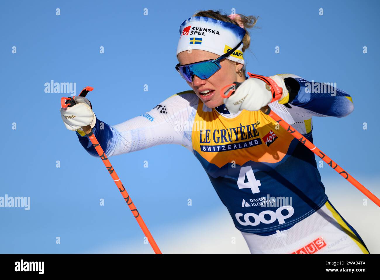 Emma Ribom of, Sweden. , . competes in women's sprint qualification ...