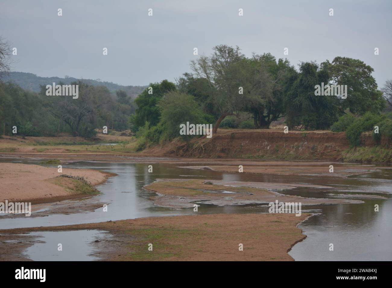 The mighty,Limpopo river in Kruger National Park,South Africa the ...