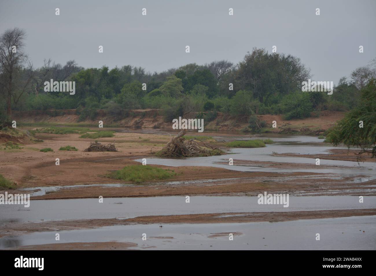 The mighty,Limpopo river in Kruger National Park,South Africa the ...