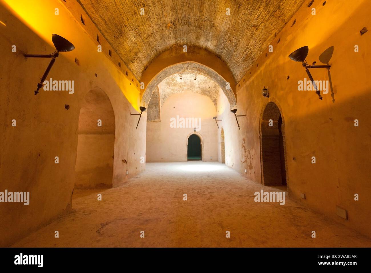 Interior of the Meknes Royal Stables, Morocco Stock Photo - Alamy