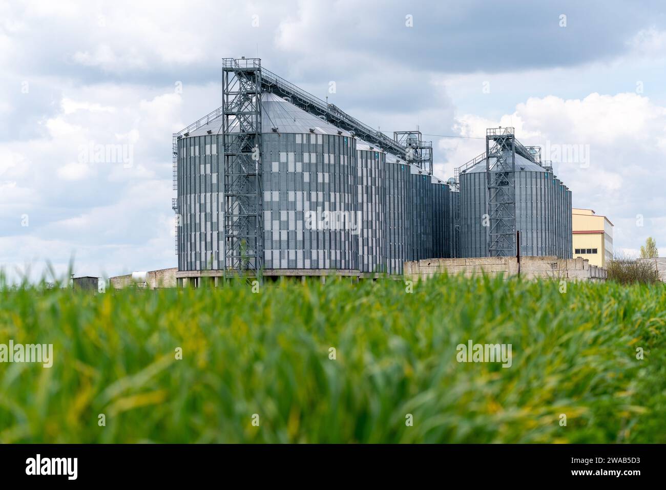 Granaries agriculture harvest steel grain hi-res stock photography and ...
