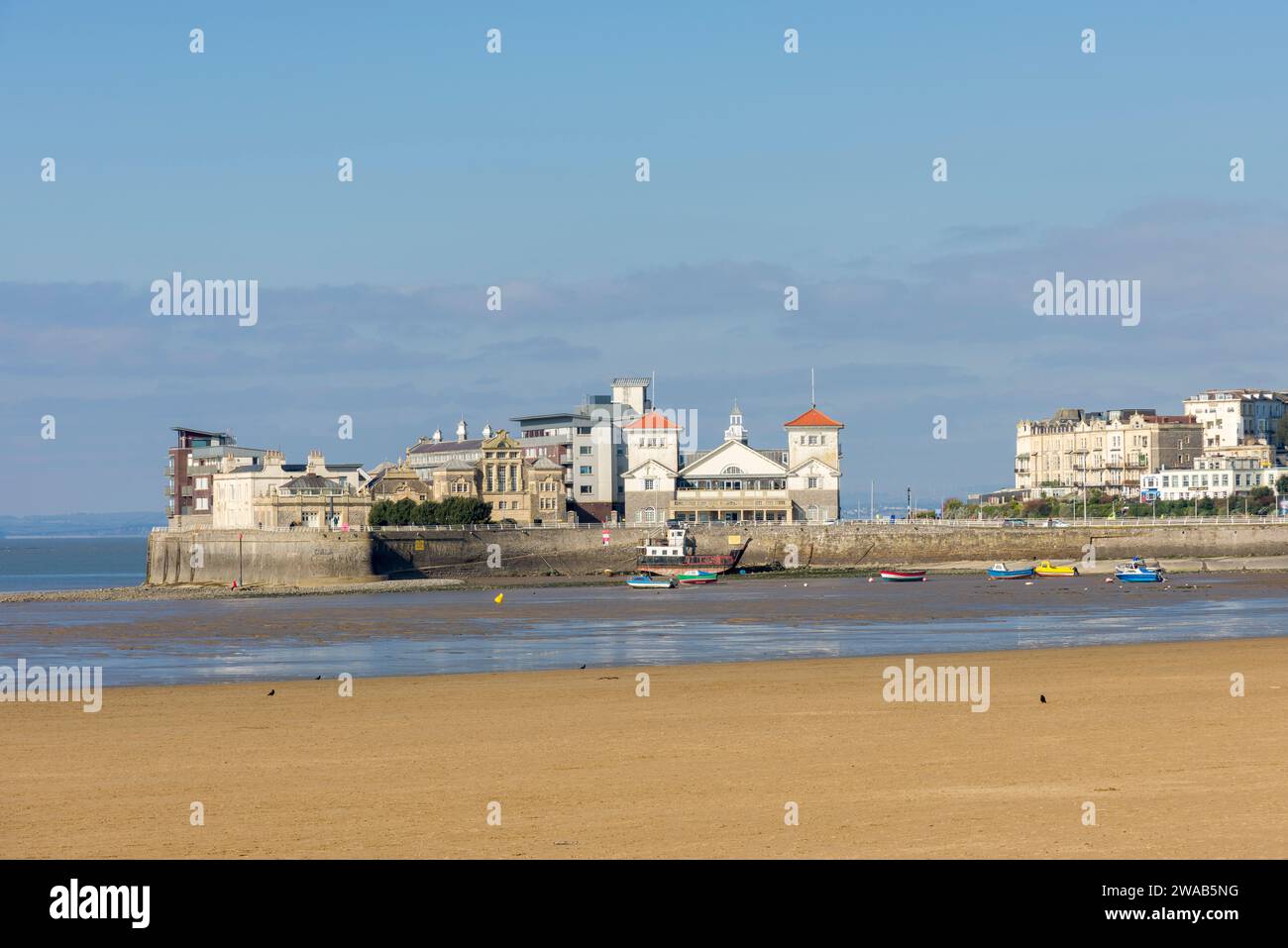 Knightstone Island at the seaside town of Weston-super-Mare, North ...