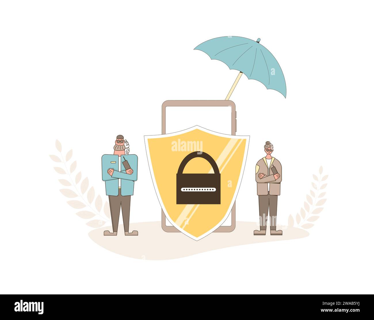 Cyber insurance. Personal data protection concept. Cybercrime risk ...