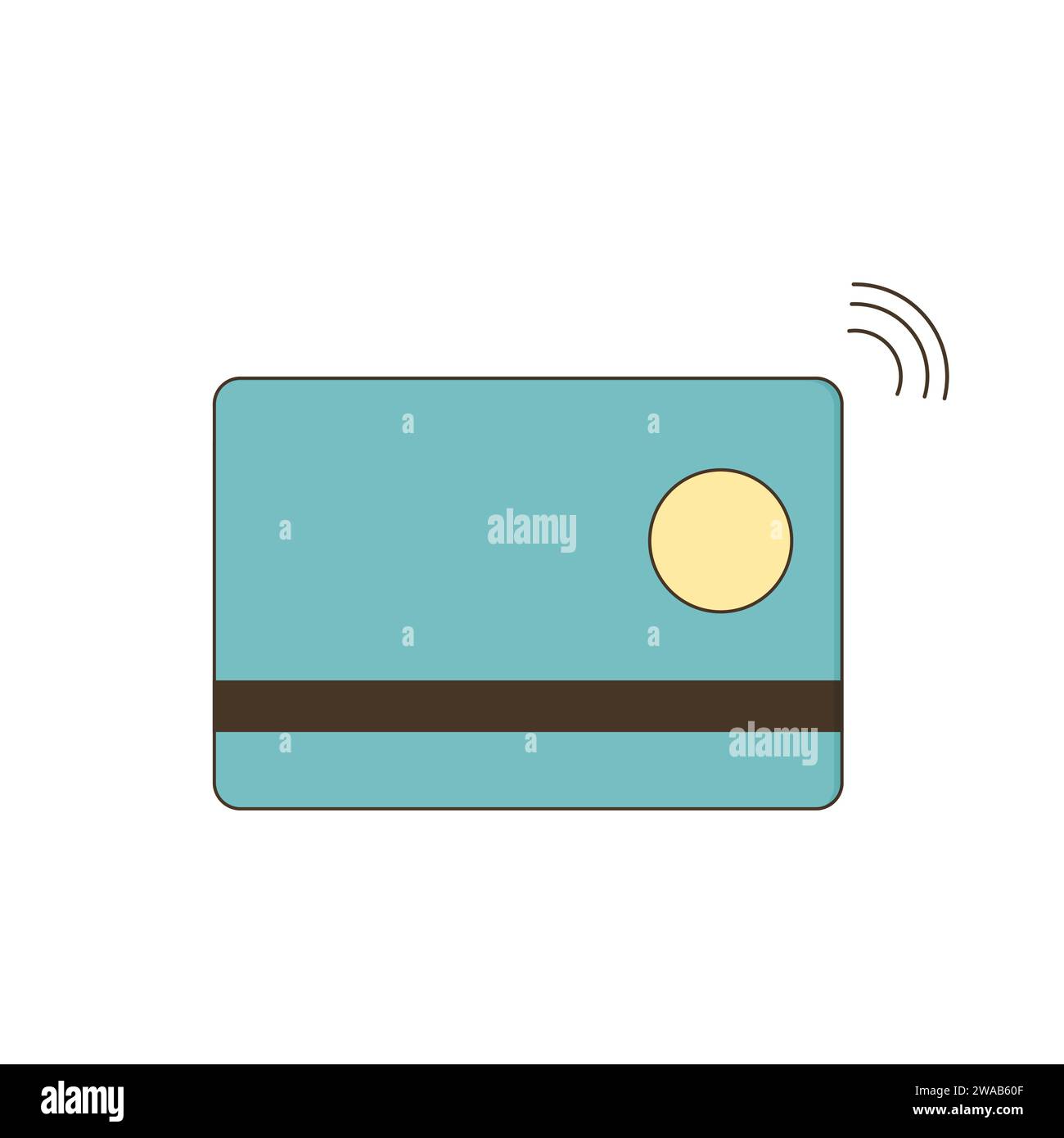 Credit card with nfs payment icon. Vector illustration Stock Vector ...