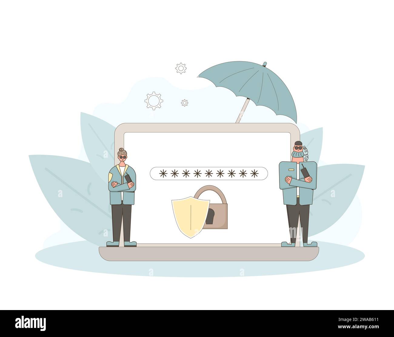 Cyber insurance. Personal data protection concept. Cybercrime risk ...