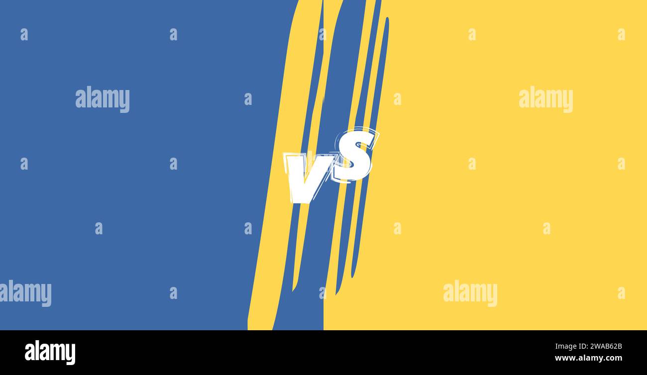 Versus abstract comparison blank. Vs screen template with divider Stock ...
