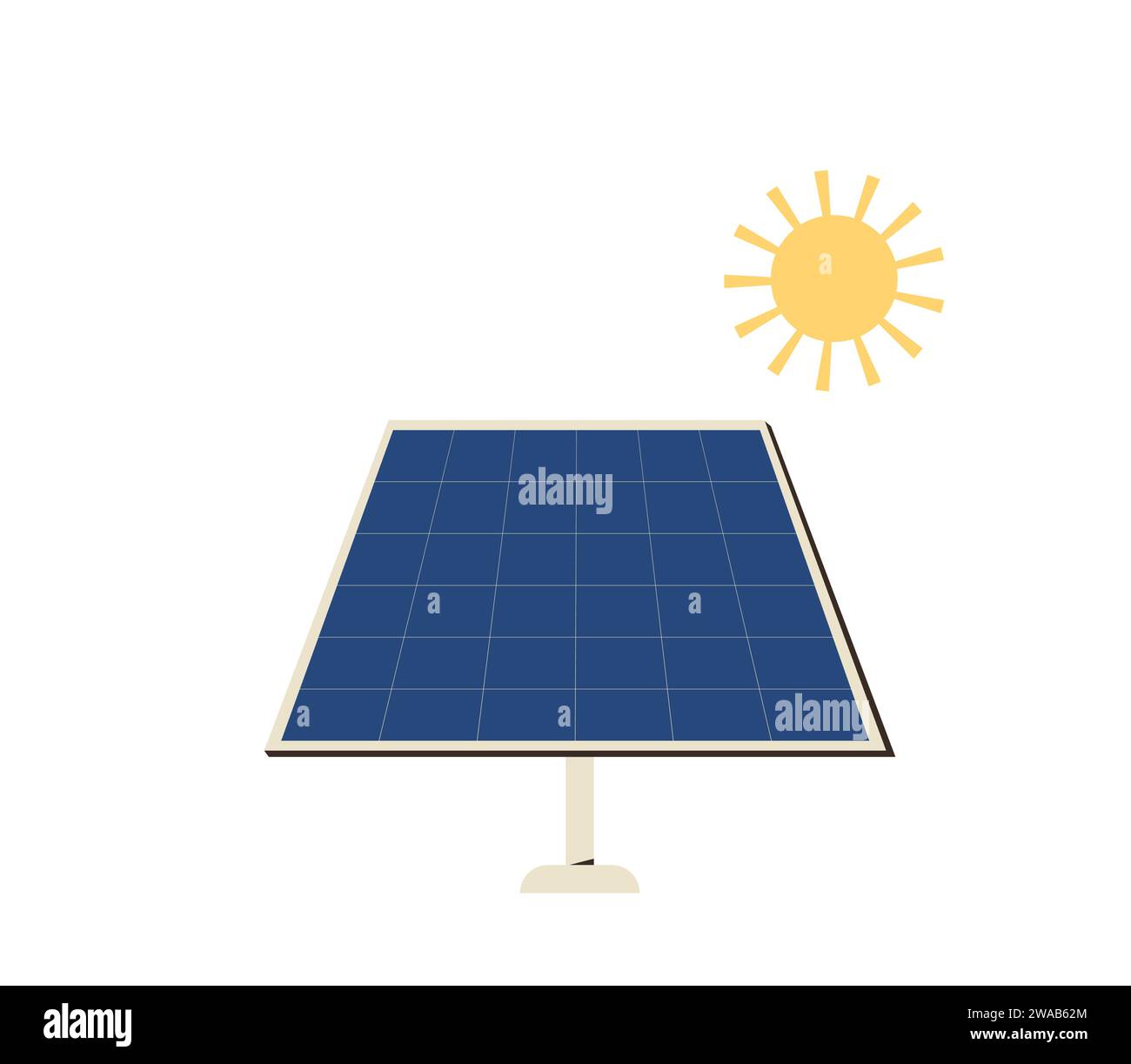 Solar energy system concept. Installing solar panel. Sustainable ...