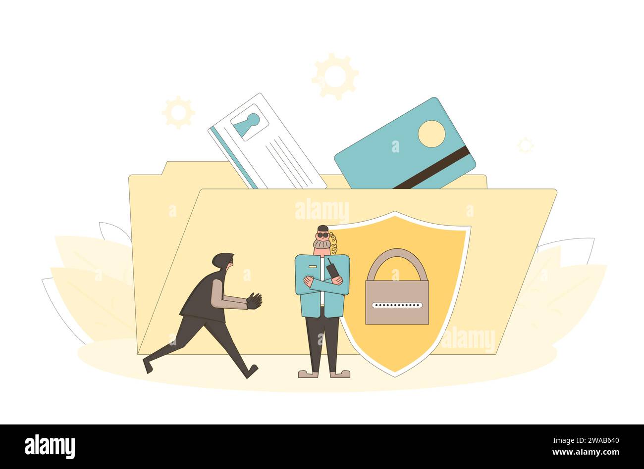 Cyber insurance. Personal data protection concept. Cybercrime risk ...