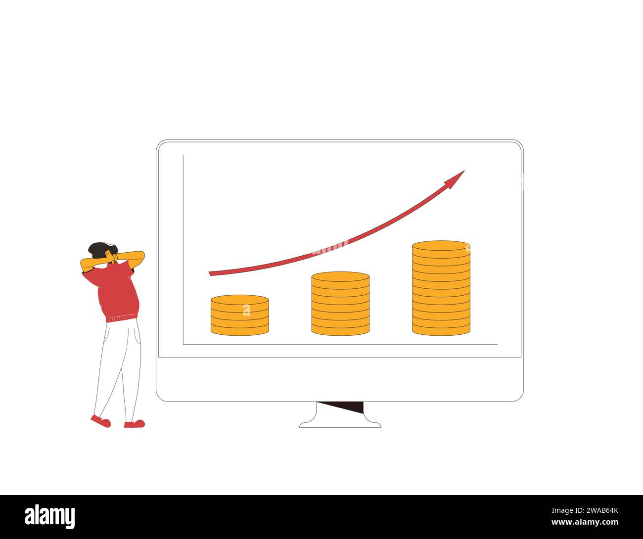 Inflation. Decreased purchasing power. Vector illustration Stock Vector ...