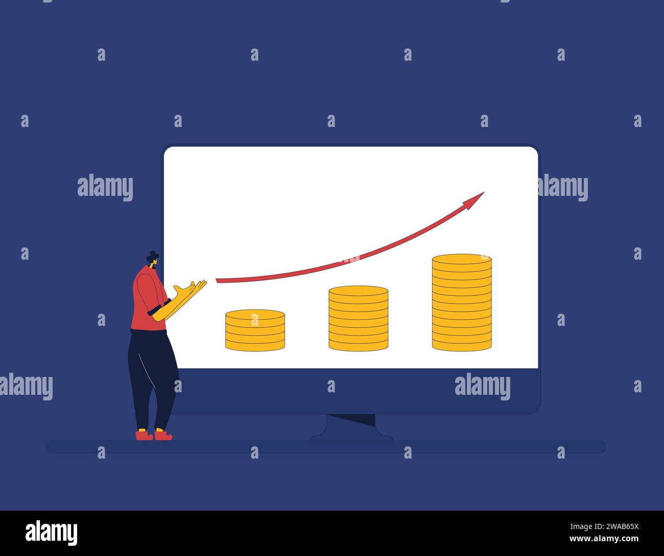 Inflation. Decreased purchasing power. Vector illustration Stock Vector ...