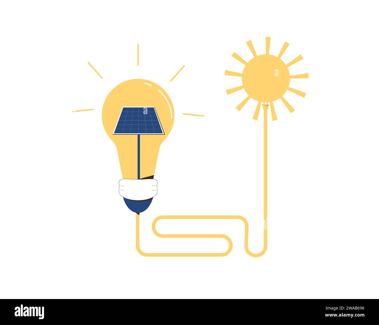 Solar energy system concept. Installing solar panel. Sustainable ...