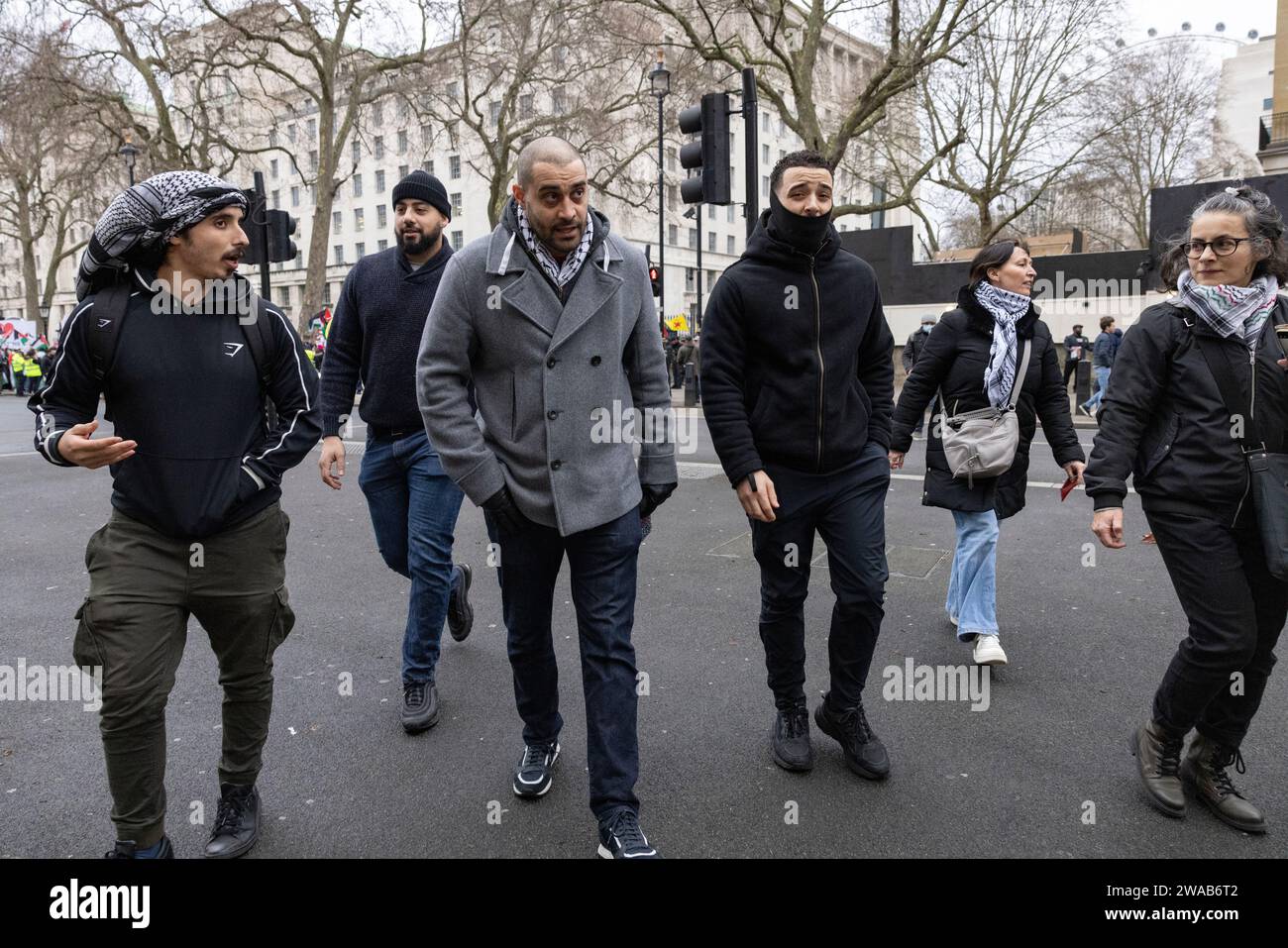 Anti Gaza War protest outside No.10 Downing Street attended by Kareem ...