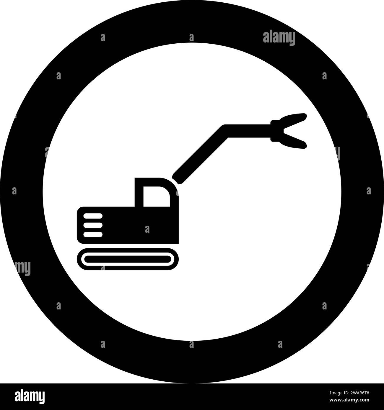 Sloopkraan building machine demolish wrecking cut knife crane truck ...