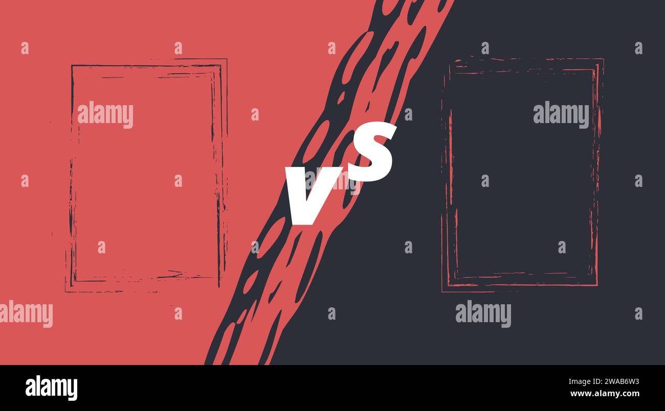 Versus poster. VS comparison blank. Vector color background Stock ...